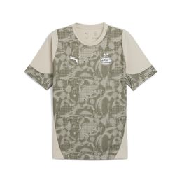 Trainingsshirt Puma "PSV Eindhoven Trainingstrikot Herren", Herren, Gr. L, grün (desert dust loden grün beige), Obermaterial: 100% Polyester, bedruckt, slim fit, Rundhals, Shirts