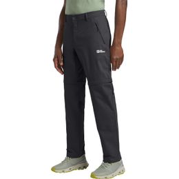 Zip-off-Hose Jack Wolfskin "PICO TRAIL ZIP OFF PANTS M", Herren, Gr. 48, N-Gr, grau (phantom), Obermaterial: 100% Polyester, Hosen, Atmungsaktiv, schnell trocknend, wasserabweisend, zwei Tragevarianten