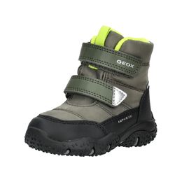 Stiefelette Geox "Geox Stiefelette Lederimitat/Textil", Kinder, Gr. 22, dunkelgrün, Lederimitat, Textil, Schuhe