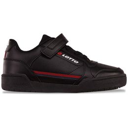 Sneaker Lotto, Kinder, Gr. 25, rot (schwarz, rot), Synthetik, clean, Schuhe, - vielseitig zu kombinieren