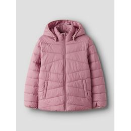 Winterjacke name it "NKFMARBLE JACKET PB", Mädchen, Gr. 158, lila (lilas), Web, Obermaterial: 100% Nylon, unifarben, regular fit normal, Jacken
