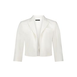 Jackenblazer Betty Barclay "Damen Kurzblazer mit 3/4 Arm", Damen, Gr. 46, weiß (rohweiß), Obermaterial: 86% Polyester, 14% Elasthan. Futter: 100% Polyester., Basic, normal kurz, Blazer, Material