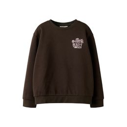 name it Sweatshirt 'NKFNOEL' M&auml;dchen Gr&ouml;&szlig;e 146/152 kitt / azur / dunkelbraun / rosa