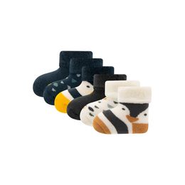 Ewers Babysocken 'PINGUIN' M&auml;dchen Gr&ouml;&szlig;e 13/18 navy / karamell / gelb / wollwei&szlig;