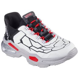 Slip-On Sneaker Skechers "SKECH-BOTS", Kinder, Gr. 27, schwarz-weiß (weiß, schwarz), Lederimitat, Schuhe, Sneaker mit Slip-In Funktion, Größenschablone zum Download