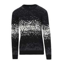 Koroshi Pullover 'Punto' Herren Gr&ouml;&szlig;e L grau / schwarz / wei&szlig;