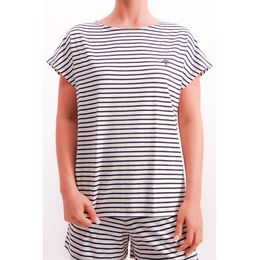Joop! Bodywear Pyjama-Oberteil in Wei&szlig;/ Schwarz - 55% | Gr&ouml;&szlig;e 42 | Damen-loungewear