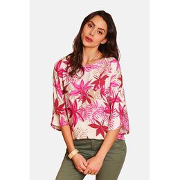Le Jardin du Lin Leinen-Bluse in Pink/ Creme - 72% | Größe 38 | Damen-blusen