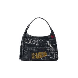 Desigual Schultertasche Damen Gr&ouml;&szlig;e One Size curry / rot / schwarz / wei&szlig;