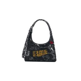Desigual Schultertasche Damen Gr&ouml;&szlig;e One Size gelb / grau / rot / black denim