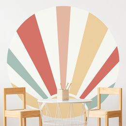 Bilderwelten Runde Tapete selbstklebend Boho Sonne Pastell Bunt