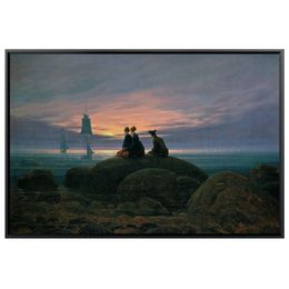 Leinwandbild Caspar David Friedrich - Mondaufgang am Meer