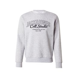 Jack & Jones Jack & Jones Sweatshirt 'JJMAKOTO' Herren Gr&ouml;&szlig;e M graumeliert / schwarz