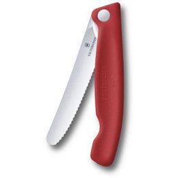 Victorinox Faltbares Gem&uuml;semesser Wellenschliff - rot - Gr&ouml;&szlig;e 11 cm 67831FC1
