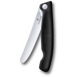 Victorinox Faltbares Gem&uuml;semesser Wellenschliff - schwarz - Gr&ouml;&szlig;e 11 cm 67833F