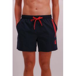 JOOP! Badeshorts JOOP JEANS "Iconic", Herren, Gr. XL, N-Gr, blau (schwarz sapphire), Web, Obermaterial: 100% Polyester, Badehosen, seitliche Eingrifftaschen