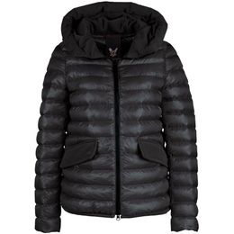 Fuchs & Schmitt Steppjacke FUCHS SCHMITT, Damen, Gr. 36, schwarz, Web, Obermaterial: 100% Polyester. Futter: 100% Polyester. Wattierung: 100% Polyester, clean, unifarben, regular fit, Jacken, mit Kapuze