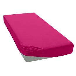Spannbettlaken my home "PAPRIKA", pink, B:180cm L:200cm, Microfaser-Jersey, Obermaterial: 100% Polyester, Bettlaken, Bettlaken, Laken, in zwei Qualitäten: Fleece & Jersey, 100% Polyester