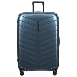 Hartschalen-Trolley Samsonite "ATTRIX, verschiedene Größen und Farben", Gr. B/H/T: 55cm x 81cm x 32cm 120 l, blau (steel blau), Polypropylen, Strukturmuster, Koffer, Hartschalen-Koffer Reisegepäck TSA-Schloss Volumenerweiterung bei S