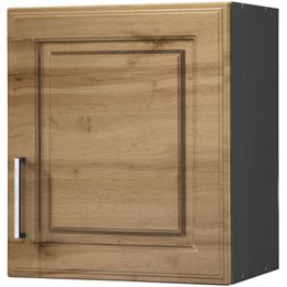 H&auml;ngeschrank KOCHSTATION "KS-Stockholm", grau (wotaneiche, grafit), B:50cm H:57cm T:34cm, Holzwerkstoff, MDF, Schr&auml;nke, H&auml;ngeschrank, hochwertige MDF-Fronten