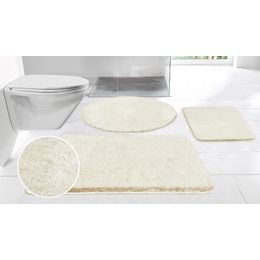 Möve Badematte MÖVE "Superwuschel, Badvorleger, Badezimmer Teppich" Gr. 7, nature, H:40mm, Polyester, Badematten, Mikrofaser-Badematte, Badteppich, rechteckig, rund & als 3-tlg. Set