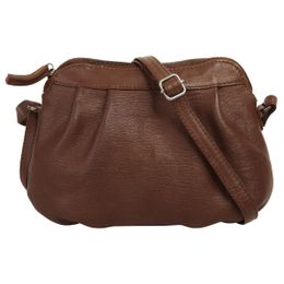 XZONE Umhängetasche X-ZONE, Damen, Gr. B/H/T: 26cm x 18cm x 5cm onesize, braun (cognac), Leder, leicht glänzend, unifarben, Taschen, echt Leder