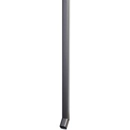 Regenfallrohr BioHort, grau (dunkelgrau, metallic), B:4cm H:204cm L:4cm, Stahl, Rohre, für Gerätehaus HighLine, aus feuerverzinktem Stahl