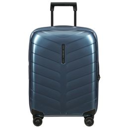 Hartschalen-Trolley Samsonite "ATTRIX, verschiedene Größen und Farben", Gr. B/H/T: 40cm x 55cm x 20cm 38 l, blau (steel blau), Polypropylen, Strukturmuster, Koffer, Hartschalen-Koffer Reisegepäck TSA-Schloss Volumenerweiterung bei S