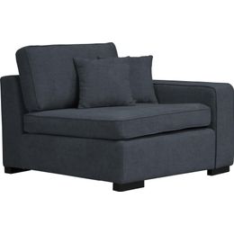 Sofaelement Home Affaire "Skara", blau (graublau), B:110cm H:86cm T:100cm, Polsterelemente, Modul zum eigenen Zusammenstellen, in vielen Bezugsqualit&auml;ten