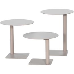 Beistelltisch SPINDER DESIGN "SUNNY 40", grau (silky taupe, silky taupe, silky taupe, silky taupe, silky taupe, silky taupe), B/H/T: 40cm x 40cm x 40cm, Tische, Beistelltisch, Beistelltisch aus Stahl