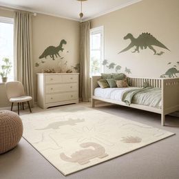 Teppich the carpet "Elisa Kids", beige (creme), B:80cm H:12mm L:150cm, Teppiche, Kids Kinderzimmer Teppich strapazierfähig und pflegleicht