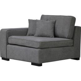 Sofaelement Home Affaire "Skara", grau (dunkelgrau), B:110cm H:86cm T:100cm, Polsterelemente, Modul zum eigenen Zusammenstellen, in vielen Bezugsqualit&auml;ten
