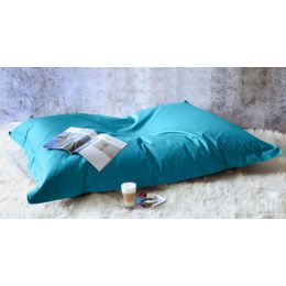 Sitzsack Kinzler "XXL Outdoorfähig", blau (türkis), B:140cm H:20cm, Polyester, Sitzsäcke, Uni Farben, Outdoor geeignet, ideal im Wohnzimmer & Kinderzimmer