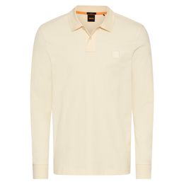 Poloshirt BOSS Orange "Passerby", Herren, Gr. 5XL, gelb (open gelb767), Jersey, Obermaterial: 95% Baumwolle, 5% Elasthan, körpernah hüftbedeckend, hoch geschlossener Ausschnitt, eingesetzt elastischer Bund, Shirts, mit BOSS-Logobadge