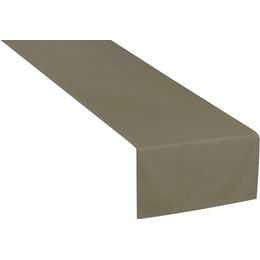 Tischläufer Tom Tailor HOME "Dove", braun (schlamm), B:50cm L:150cm, Baumwolle, Tischdecken