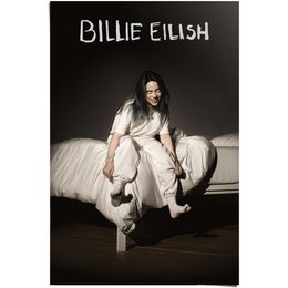 Poster Reinders "Poster Billie Eilish When We All Fall Asleep, Where Do We Go?", schwarz (farbe bild(er): schwarz), B:61cm H:91,5cm, Papier, Bilder