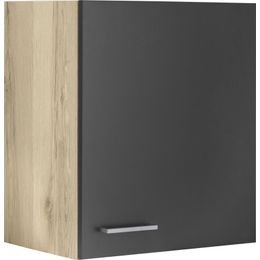 Hängeschrank Optifit "Iver", grau (anthrazit), B:50cm H:57,6cm T:34,6cm, Schränke, Breite 50 cm, mit 1 Tür