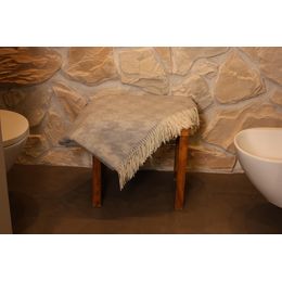 Plaid CASATEX "Adel Lontra", beige, B:130cm L:190cm, Kaschmir, Wolle, Wohndecken, elegantes Design
