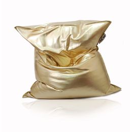 Sitzsack Kinzler "Nugget, XXL", gold (goldfarben), B:130cm H:15cm, Polyester, Sitzsäcke, gold- oder silberfarben, Outdoor geeignet, Wohnzimmer & Kinderzimmer