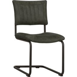 Esszimmerstuhl OMG DESIGN "Jax", anthrazit, schwarz, B:52cm H:78cm T:56cm, Polyester, Stühle, Freischwinger im Industrial Design, pflegeleichter Bezug