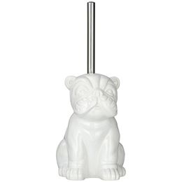 WC-Garnitur Wenko "Bulldog Wei&szlig;", wei&szlig;, B:12cm H:19,5cm L:15,5cm, Keramik, Reinigungsb&uuml;rsten, Keramik