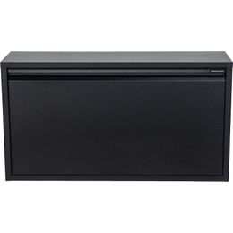 Schuhschrank SPINDER DESIGN "BILLY 1", schwarz, B:75,3cm H:37,5cm T:12,5cm, Stahl, Schränke, Stahlschuhschrank mit Doppelfach