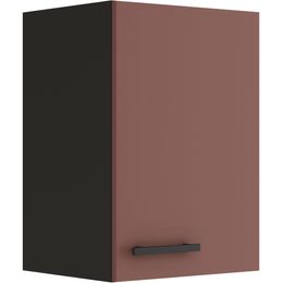 Hängeschrank Optifit "Palma", rot (rostrot, anthrazit), B:40cm H:57,6cm T:34,6cm, Spanplatte, Schränke, Breite 40 cm, 1 Tür, 1 Einlegeboden