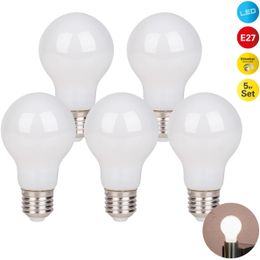 N&auml;ve N&Auml;VE LED-Leuchtmittel "Daffy", Energieeffizienz: F (A-G), wei&szlig;, &Oslash;:6cm, Leuchtmittel, 5er Set, dimmbar, 2600 Kelvin