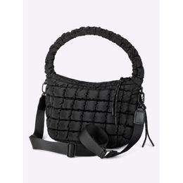 Handtasche Heine, Damen, Gr. B/H/T: 35cm x 23cm x 8cm, schwarz, Kunstfaser, Polyamid, Polyester, unifarben, Taschen