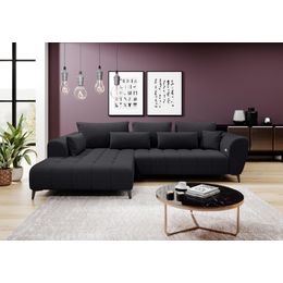 Ecksofa WERK2, B:287cm H:64cm T:220cmgrau, 92% Polyester, 8% Nylon, Wohnzimmer, Sofas, "Memo Garay, XXL-Liegefläche, elektrisch ausziehbar auf ca.