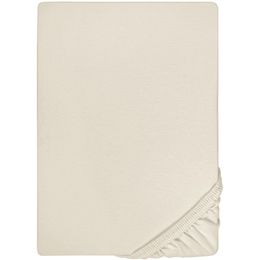 Spannbettlaken Biberna "Conny", grau (hellgrau), 1 Stk., Jersey-Elasthan, 140-160x200-220 40, Jersey-Elasthan, Obermaterial: 95% Baumwolle, 5% Elasthan, Bettlaken, hochwertiges Jersey-Elasthan geeignet für Wasser- und Boxspringbetten