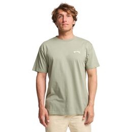 T-Shirt Billabong "Arch Crew", Herren, Gr. M, grün (grau grün), 100% Baumwolle, Shirts