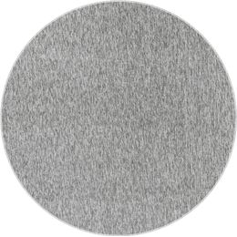 Teppich Ayyildiz Teppiche "Nizza 1800 Kurzflorteppich", grau (hellgrau), H:6mm Ø:160cm, Polypropylen, Teppiche, pflegeleicht, leicht melierter Kurzflor, ringsum gekettelt, Wohnzimmer