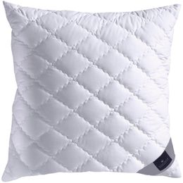 Synthetikkopfkissen Billerbeck "520 ALCANDO, Kissen bauschkräftig", weiß, B:80cm L:80cm, Bezug: 100% Baumwolle. Füllung: 100% Polyester, Kopfkissen, Die strapazierfähige und kuschelige Faserdecke
